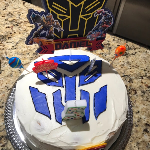 Transformer Cake Topper Optimus Prime Cake Topper Bubblebee Cake Topper ...