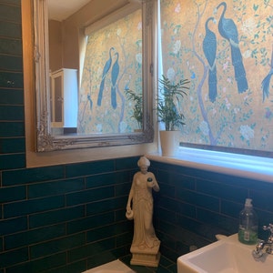 Pink Floral Roller Shades, Butterflies Fluttering in Flowers Roller ...