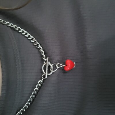 Stray Kids Hyunjin Oddinary Maniac Inspired Heart Chain Necklace Choker ...