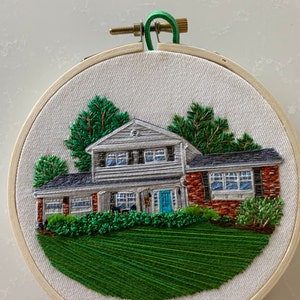 Custom Hand Embroidery of House, Building or Structure Commissioned - Etsy