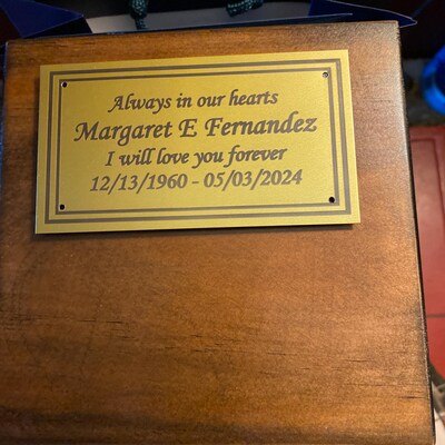 Personalized Engraved Plate, Gold Name Plate, Plaque, Custom Engraving ...