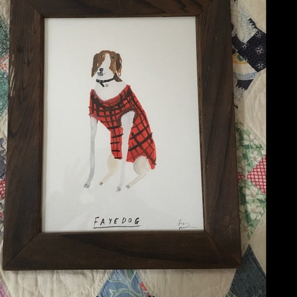 Original Hand-painted Wonky Human Portrait by Faye Moorhouse - Etsy