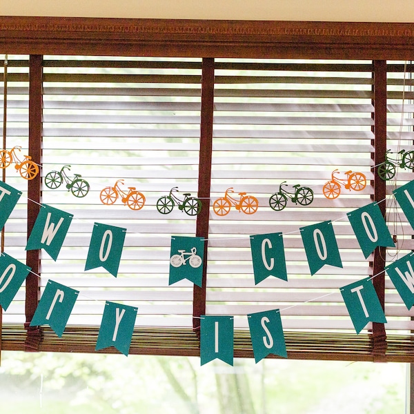 Bicycle Party Banner - Customizable Colors - Etsy