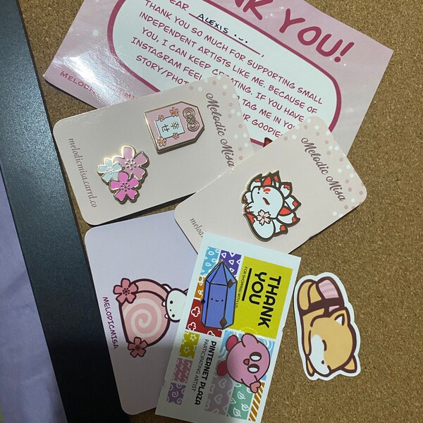 Pink Omamori Enamel Pin – Shiawase Lucky Charm Japanese Good Fortune ...