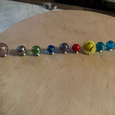 Marbles Aquarius Set of 9 Medium 22mm Marbles Including 3 Handmade ...