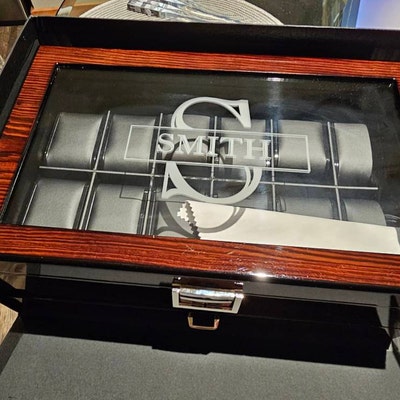 Watch Box, Watch Case, Engraved Watch Display, Jewelry Storage ...