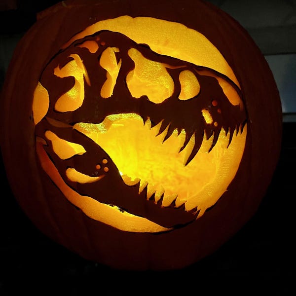 Dinosaur Pumpkin Stencil, Halloween Skeleton, Trex Skeleton Face ...