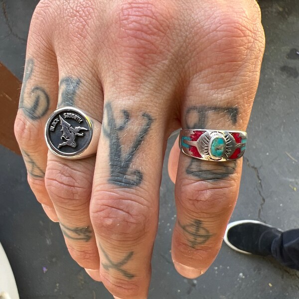 Solid Sterling Silver 925 Black Sabbath Ozzy Osbourne Handmade Ring - Etsy