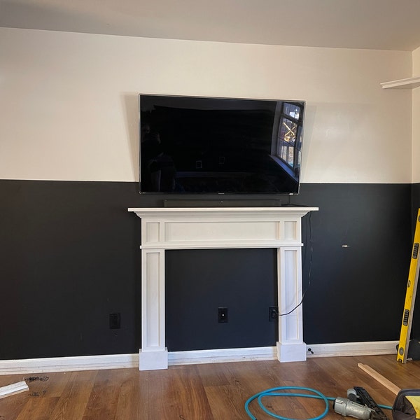 1000-custom Fireplace Mantel Surround W/appliqué Primed White - - Etsy