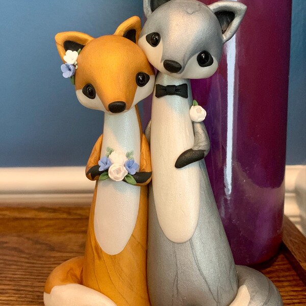 Handmade Marmot Wedding Cake Topper: Rustic Woodland Figurine - Etsy