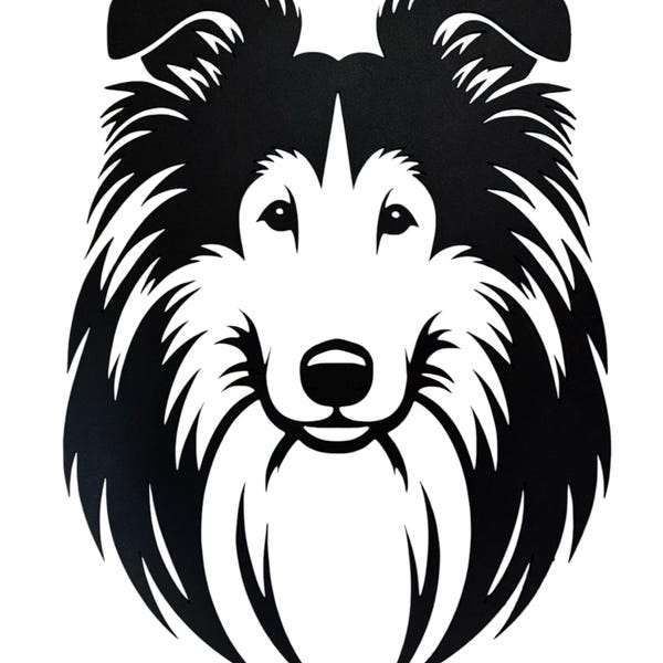 Collie Dog Head Design | Svg Png Dxf Eps Pdf | Vector Graphic Cut File ...