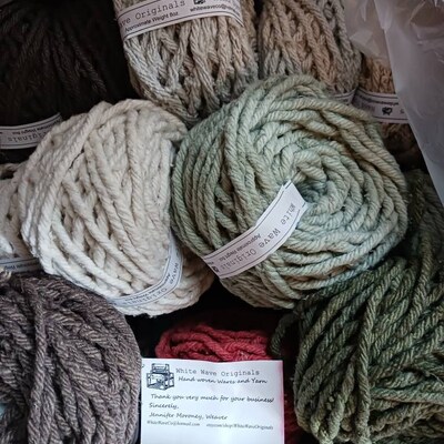 8/4 100% Cotton Rug Warp Thread, Yarn 8 Oz Tube Natural Undyed perfect ...