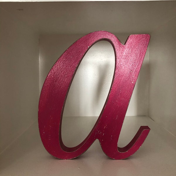 Custom Stand Alone Lower Case Letter 11" Height , Custom Wooden Rustic ...