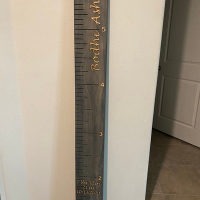 Personalized Wooden Growth Chart Wooden Growth Ruler Wood Growth Chart ...