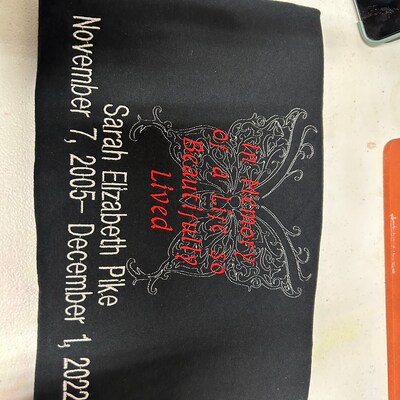 In Memory of A Life Machine Embroidery Pattern Download for 4x4, 5x7 ...