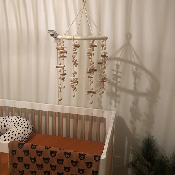 Wooden Baby Mobile, Baby Boy Mobile, Wood Crib Mobile, Natural Mobile ...