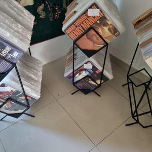 Vinyl Record Storage, Triple Deck LP Album Mobile Cart, Holds 180 360 ...