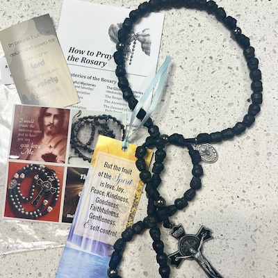 Black Eastern Orthodox Prayer Rope Chotki, 33 Count Barrel Knots. 550 ...