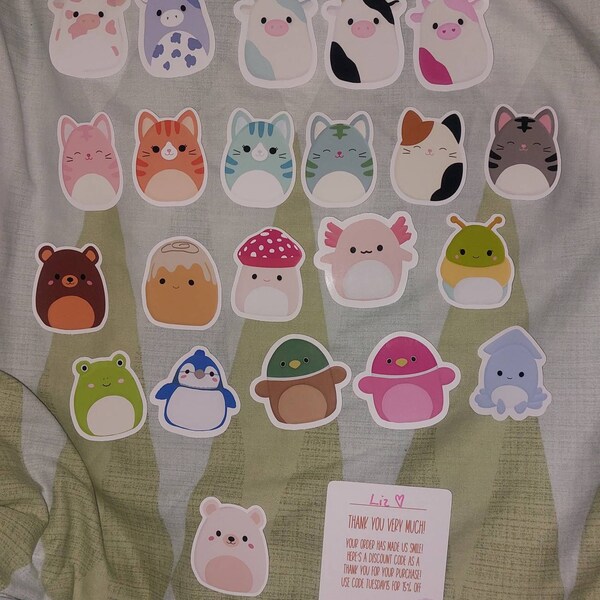 Squishmallows Stickers / Set of Squishmallow Stickers - Etsy