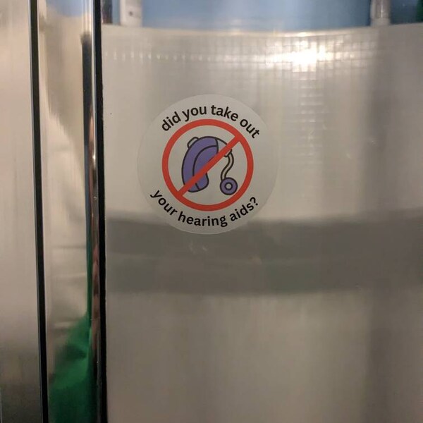 Hearing Aids Deaf Shower Sticker Waterproof Transparent Outdoor Sticker ...