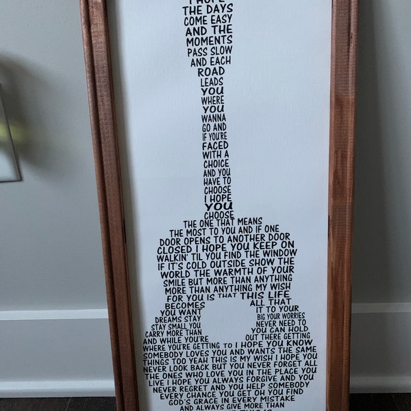 Song Lyric Guitar SVG for Cricut and Silhouette - Etsy