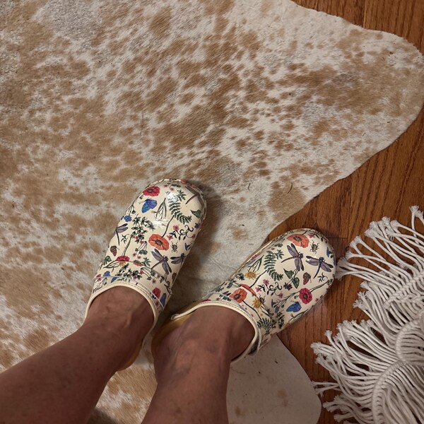 Maja Wood Open Back White Leather Clogs - Etsy