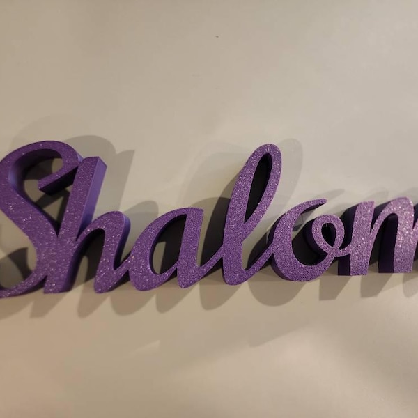 Shalom Freestanding Sign Decor | Shalom 3D Name Sign Decor | Jewish ...
