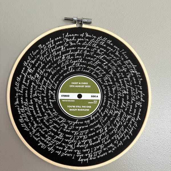 Personalised Song Sheet Music Notes Lyrics Print | 1st, 2nd Anniversary ...