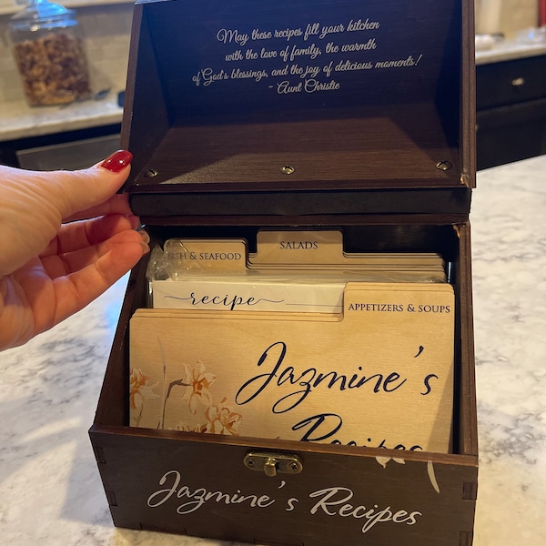 Sunflowers Recipe Card Box With 9 Recipe Dividers & 150 Recipe Cards ...