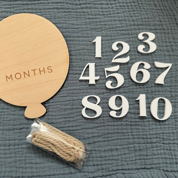 Wooden Baby Milestone Cards | Hot Air Balloon | Custom Milestone Set ...