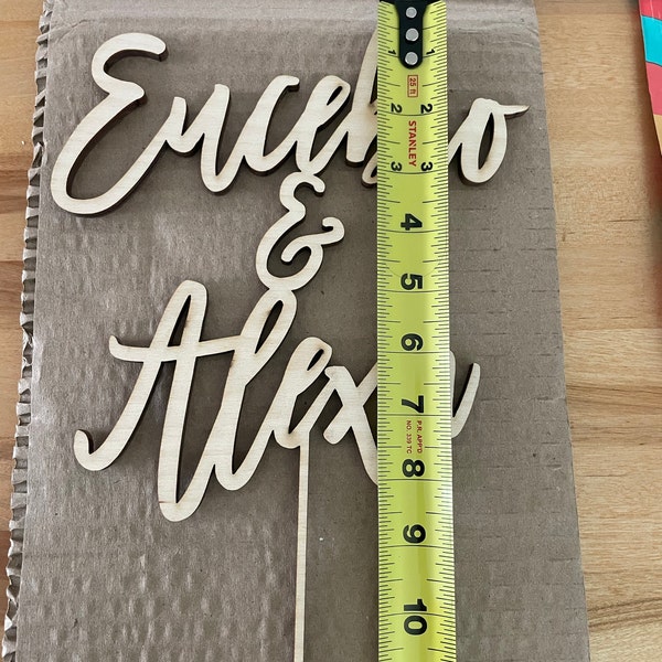 Personalized Cake Topper, Custom Text Cake Topper, Gold Cake Topper ...