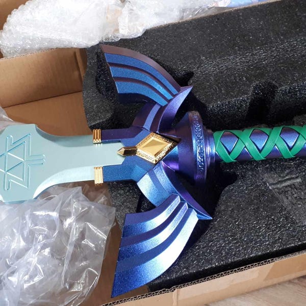 Zelda Master Sword V3 Life Size Metal Replica, Breath of the Wild ...