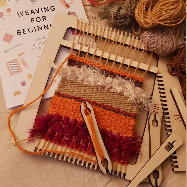 Beginners Weaving Loom Kit, Yarn & Instruction Booklet - Etsy