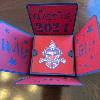 Graduation Hat-exploding Box-gift Card Holder-handmade-3d-celebration ...