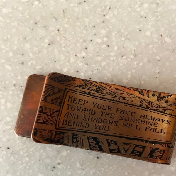 Copper Wallet Card, Front & Back Option, Your Own Handwriting, 7 Year ...