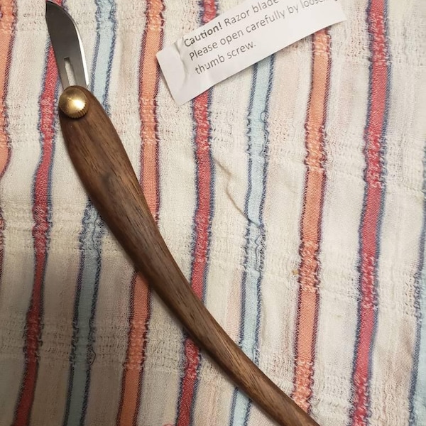 Live Edge Walnut, Handmade Wooden Sourdough Bread Dough Scoring Lame ...