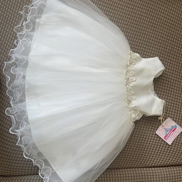 White Dress for Baby, Baptism Dress, Flower Girl Dress for Baby and ...