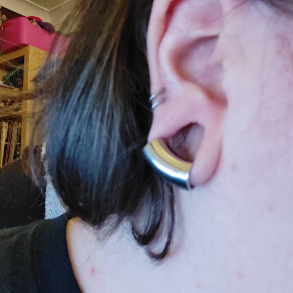 Classic Golden Ear Chains Stretched Ears Layering Piercing Chains 1.2mm ...