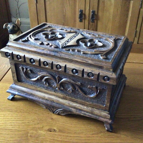 Large Secret 8 Step Jewelry Puzzle Box Personalized. Locking Accessory ...