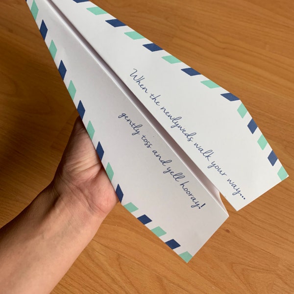 60 Custom Color Pre-folded Paper Airplanes to Throw at Your Wedding ...