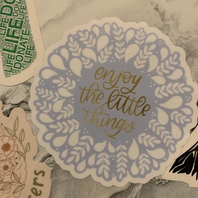 Enjoy the Little Things Sticker, 3x3 In. - Etsy