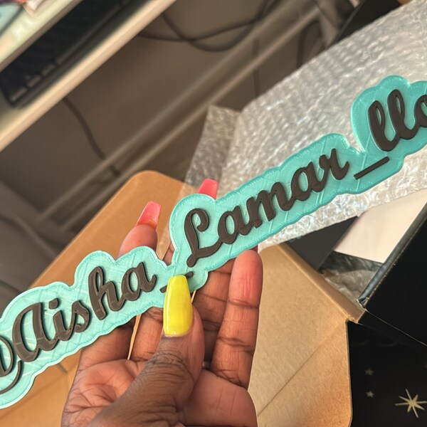 3D Printed Watermark Name for Craft Videos and Businesses- Nameplate ...