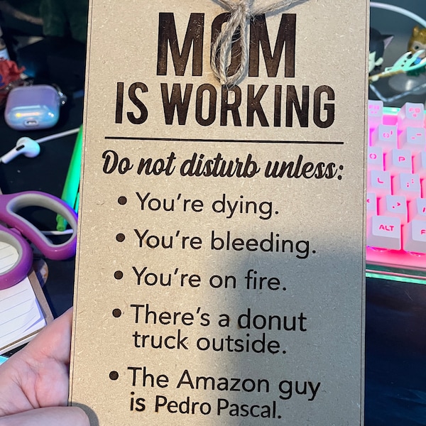 Mom is Working Sign, Do Not Disturb Sign, Moms Office Sign, Office ...