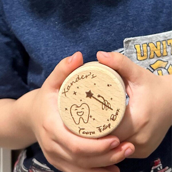 Cute Dinosaur Baby's First Tooth Box, Custom Tooth Keepsake Box With ...