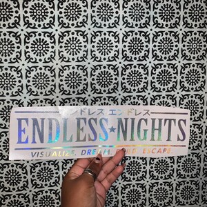 Endless Nights JDM Decal Sticker bumper Sticker Windshield - Etsy