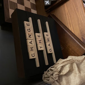 Pallet Scrabble Board 10x10 With Wood Storage Box - Etsy