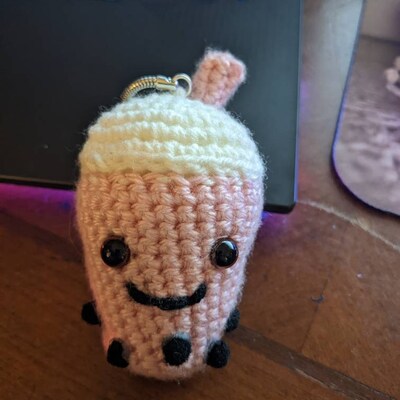 Crochet Pattern for Bubble Tea Boba Keychain - Etsy