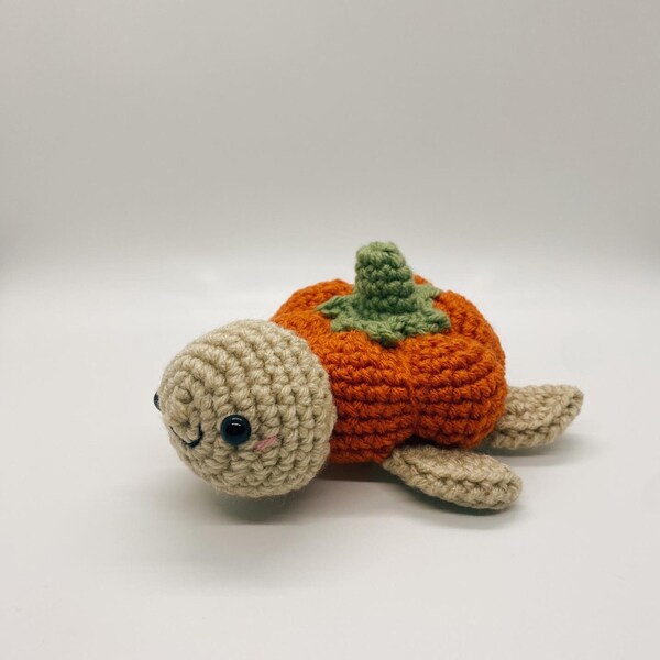 Pumpkin Turtle Crochet Pattern PDF, Sea Turtle Amigurumi Animal ...