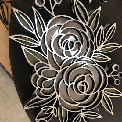 Flower LASER Cut File SVG, Floral LASER File, Laser Svg Files, Layered ...