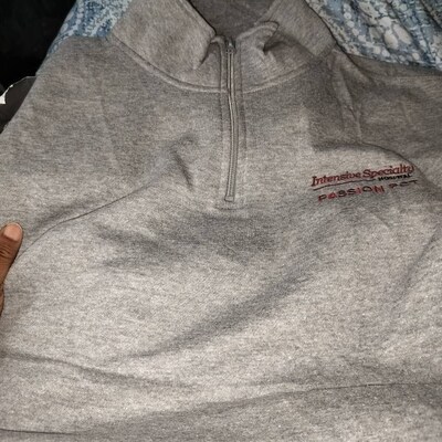 Custom Embroidered Logo Text Sweatshirt, Embroidered Business Logo ...